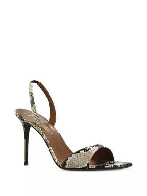 GIUSEPPE ZANOTTI 110mm Snakeskin-print Stiletto Sandals