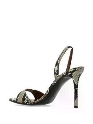 GIUSEPPE ZANOTTI 110mm Snakeskin-print Stiletto Sandals