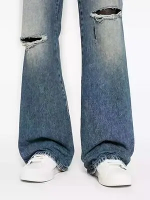 Amiri Ripped-knee Bootcut Jeans