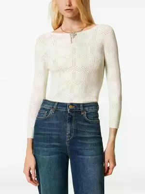 TWINSET Ribbed Knit Top