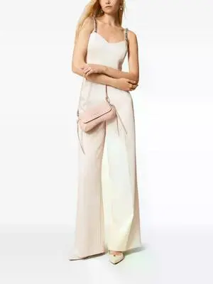 TWINSET Palazzo Trousers In Duchess Fabric