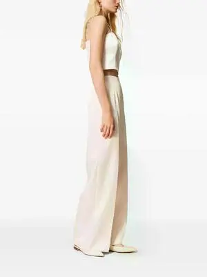 TWINSET Palazzo Trousers In Duchess Fabric