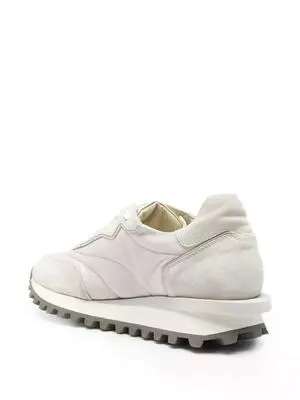 Eleventy Suede Panelled Trainers - Neutrals
