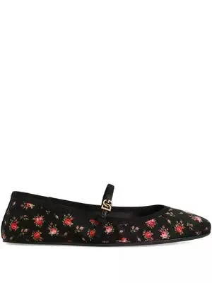 Dolce & Gabbana Floral Strap Ballet Flats