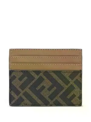 Fendi Leather Ff-pattern Cardholder