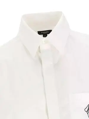 Fendi Dog Embroidery Pocket Shirt