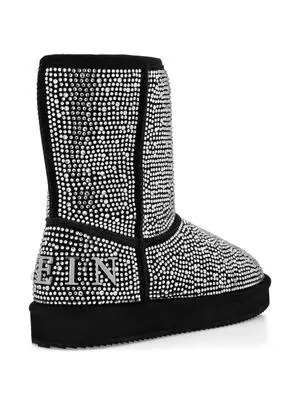 Philipp Plein Embellished Flat Ankle Boots