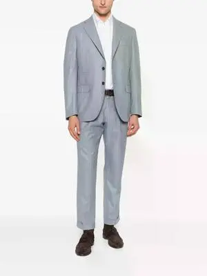 Eleventy Pinstripe Single-breasted Suit - Blue