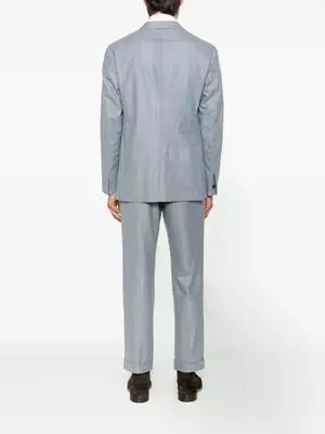 Eleventy Pinstripe Single-breasted Suit - Blue