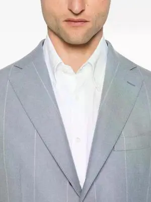 Eleventy Pinstripe Single-breasted Suit - Blue
