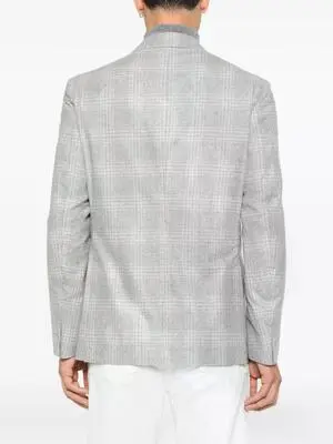 Eleventy Checked Single-breasted Blazer