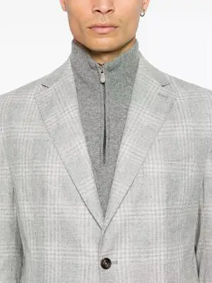 Eleventy Checked Single-breasted Blazer