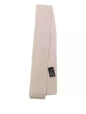 Eleventy Knitted Cashmere Tie - Neutrals