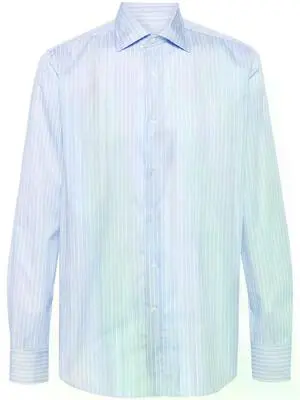 Canali Pinstriped Shirt - Blue