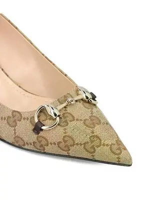 Gucci 45mm Horsebit Patterned Pumps