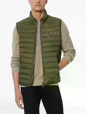 Marc O'polo Quilted Zip-up Gilet - Green