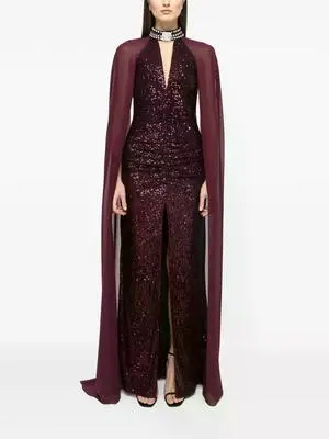 NISSA Sequin-embellished Maxi Dress