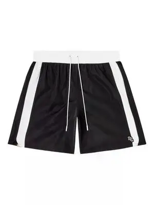 DIESEL® Stripe-detail Swim Shorts - Black