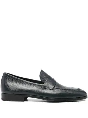 Magnanni Almond-toe Leather Loafers - Blue
