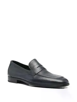 Magnanni Almond-toe Leather Loafers - Blue