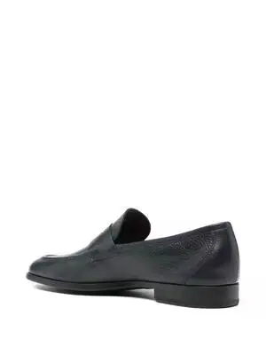 Magnanni Almond-toe Leather Loafers - Blue