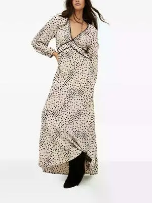 Ba&sh Polka-dot V-neck Maxi Dress