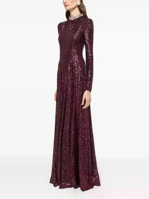 NISSA Sequin-embellished Maxi Dress