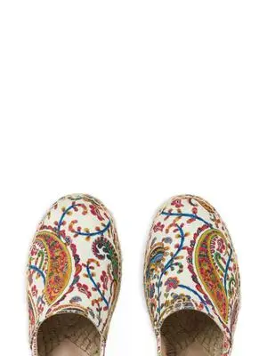Etro Printed Cotton Espadrilles - White