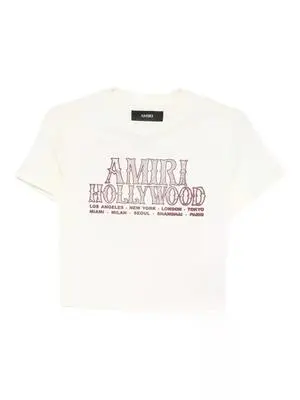 Amiri Graphic-print Short-sleeve T-shirt - Neutrals
