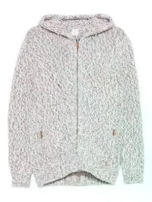 Eleventy Zip-up Knit Hoodie