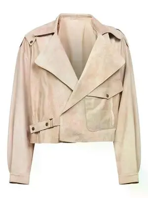 SALVATORE SANTORO Snap-buttoned Leather Jacket
