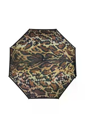Moschino Pixel-print Umbrella - Brown