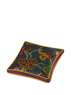 Etro Floral-motif Striped Cushion