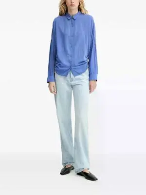 SESSUN Drawstring Textured Shirt