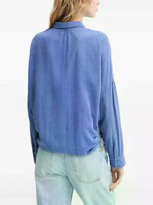 SESSUN Drawstring Textured Shirt