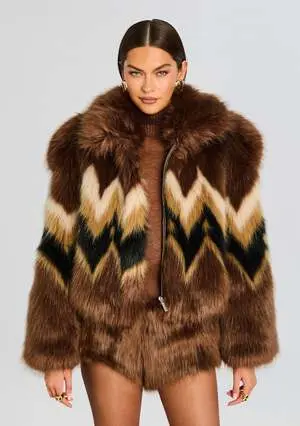 Retrofete Ismay Faux Fur Bomber