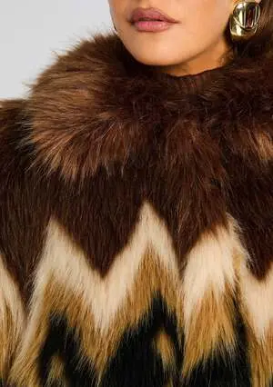 Retrofete Ismay Faux Fur Bomber