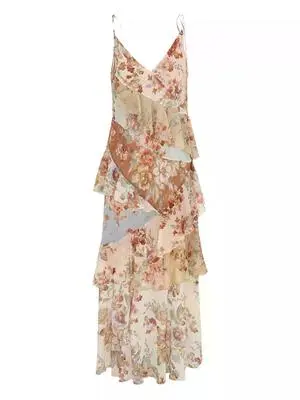 Zimmermann Floral-print Dress - Neutrals