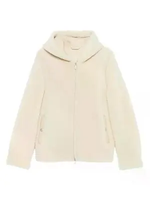 Eleventy Hooded Shearling Jacket - Neutrals