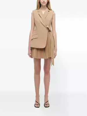 Simkhai Eman Pleated Mini Dress