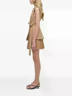 Simkhai Eman Pleated Mini Dress