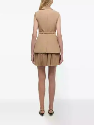 Simkhai Eman Pleated Mini Dress