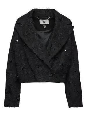 NISSA Bead-embellished Bouclé Jacket