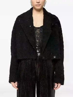 NISSA Bead-embellished Bouclé Jacket