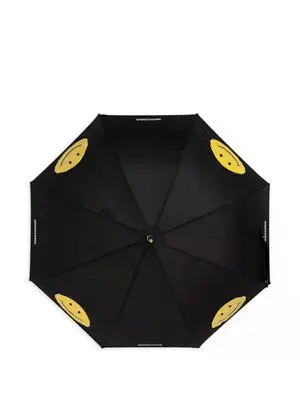 Moschino Smiley Logo-print Umbrella - Black