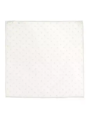 Eleventy Polka Dot Pocket Square - White