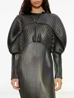 Issey Miyake Buttoned Pleated Top