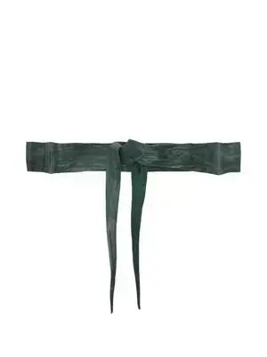 SOMMET Tie Sheepskin Belt - Green