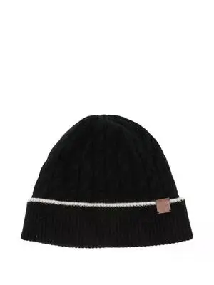 Eleventy Cable-knit Beanie Hat - Black