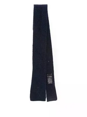 Eleventy Knitted Cashmere Tie - Blue